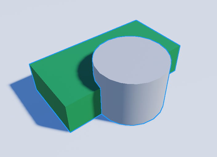 A block and a cylinder.