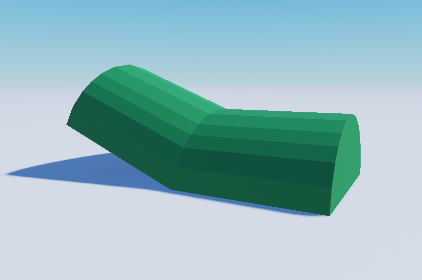 Parte modelada sólidamente con SmoothingAngle de 0
